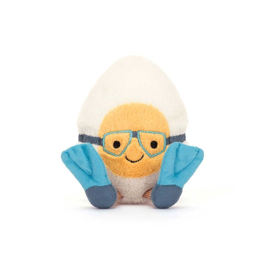 Мягкая игрушка унисекс JELLYCAT из коллекции Fun Food яйцо Diving Egg Boiling, 14 см