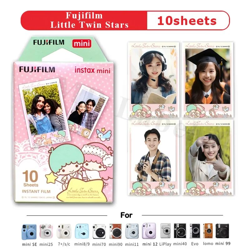 Картридж для фото Fujifilm Instax Mini Little Twin Stars, Подходит для Mini 12 11 8 9 SE EVO