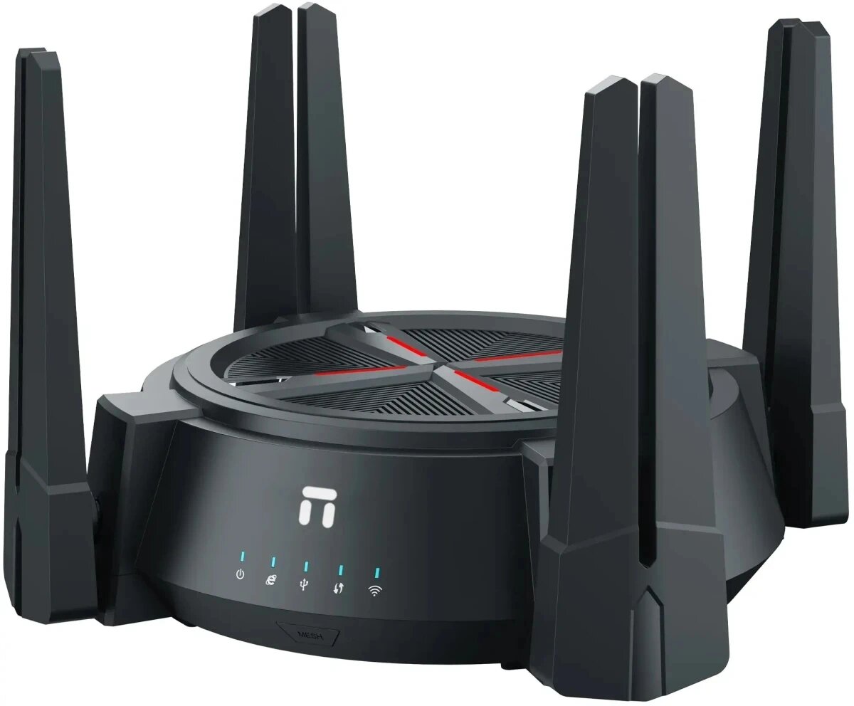 Netis Роутер беспроводной Netis NX62 AX6000 10/100/1000/2500BASE-T черный