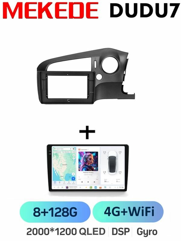 Магнитола Mekede 10" DUDU7 8/128 Gb для Honda Stream 2 2006-2014 Правый руль carpay Android