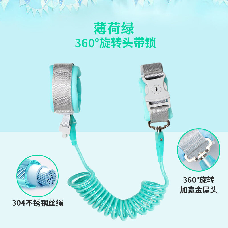 Горячая распродажа по специальной ценеДетский ремешок против потери, защитный браслет для малышей, детский страховочный ремешок с замком, светоотражающий ремешок для улицы.