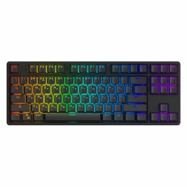 Игровая клавиатура Akko 5087S Black Shine-through V3 Pro Cream желтый