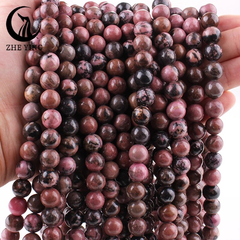 Бусины Zhe Ying Тигровый глаз 6-10 мм Бордовый, 8-8.5mm(43-45pcs), 02Rhodochrosite