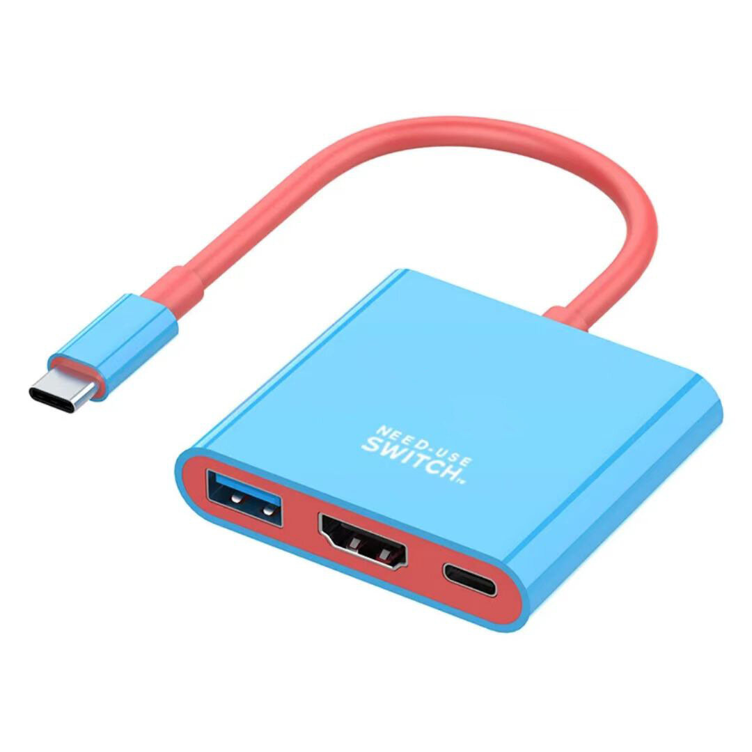 Хаб USB Type-C с HDMI для ноутбука и смартфона, адаптер расширения портов, конвертер 4K с кабелем