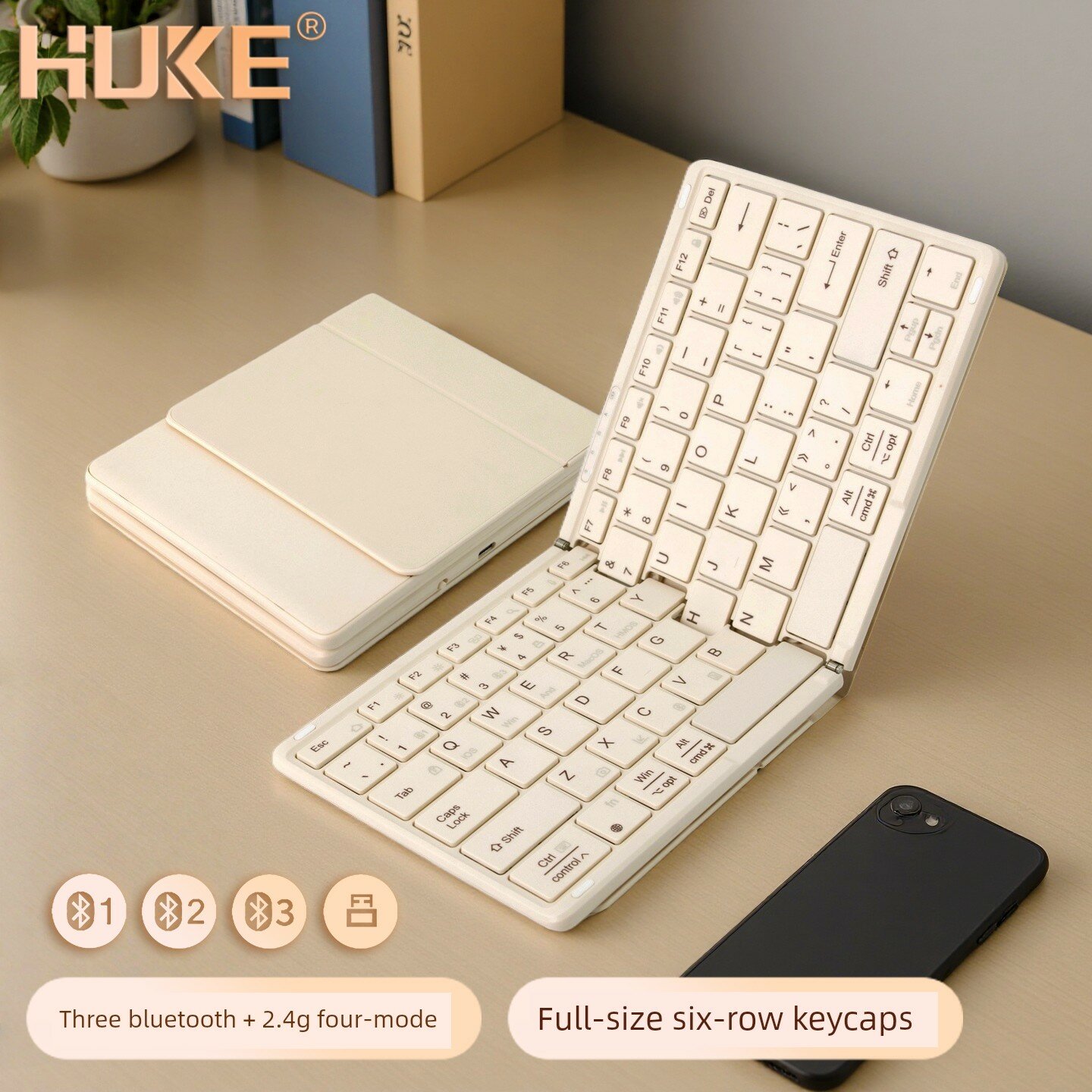 Складная беспроводная клавиатура Hooke, комплект Bluetooth-мыши для iPad, перезаряжаемая, стильный дизайн для мужчин и