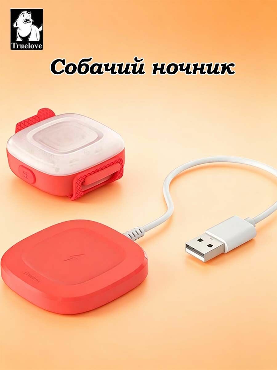Ошейник для собак и кошек Truelove светящийся, водонепроницаемый, LED подсветка, аккумулятор 5-12 часов, аксессуар для прогулок