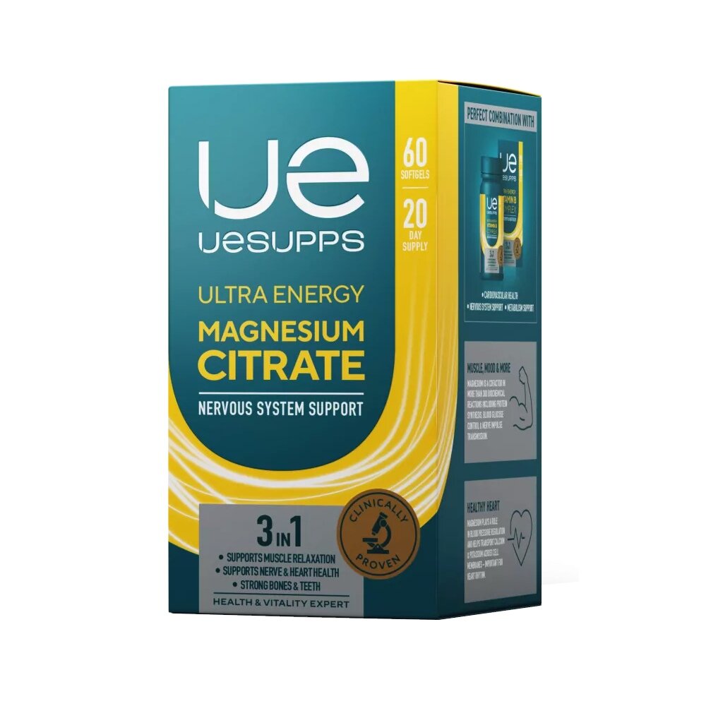 UEsupps Ultra Energy Magnesium Citrate, 60 капсул гелевых