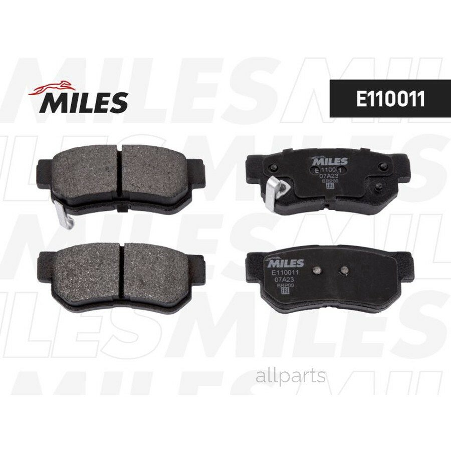 MILES E110011 Колодки тормозные HYUNDAI GETZ/MATRIX/SANTA FE/SONATA/TUCSON/KIA SPORTAGE задние