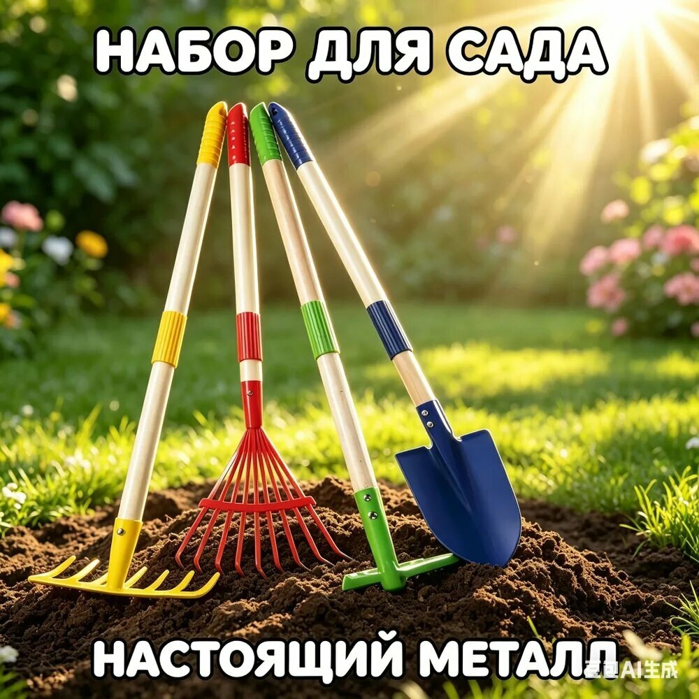 Детские садовые инструменты игрушка грабли для песка