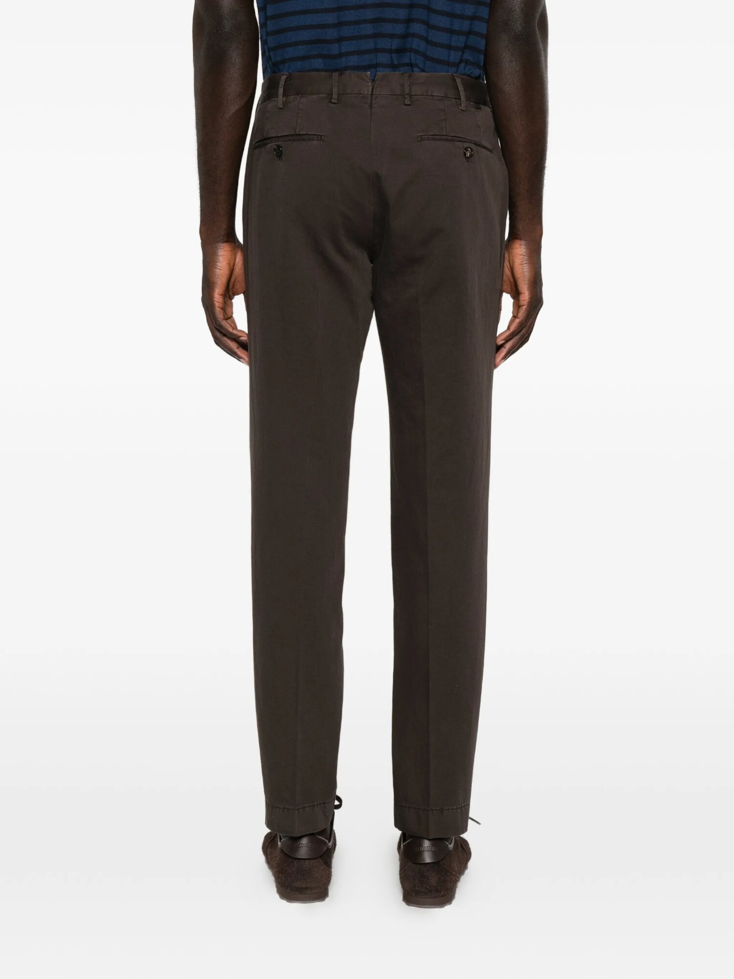 Брюки Incotex Pleated straight-leg trousers, размер 46, brown — фото 1