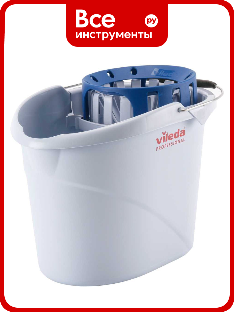 Ведро с системой отжима Vileda Professional 1531 Супер-Моп, голубой, арт.122705/102645/10662/122704/162137