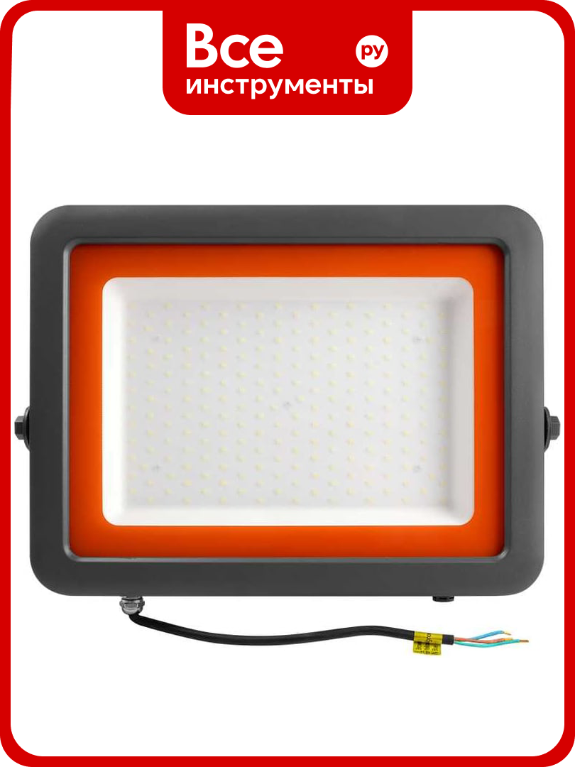 Светодиодный прожектор Jazzway PFL-S2 200Вт 6500К IP65 220–240В с клапаном закаленное матовое стекло 5002173D