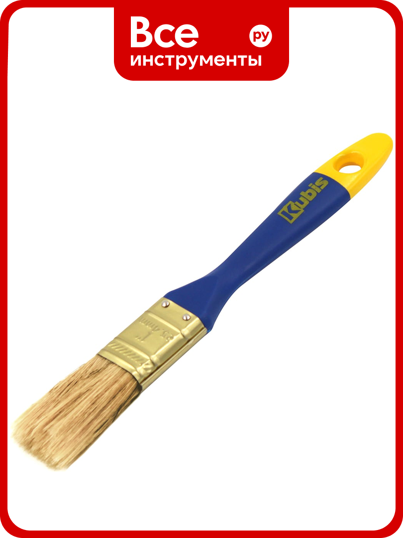 Кисть плоская KUBIS 25х44х12 мм, MultiPaint, натуральная щетина 04-00-1025