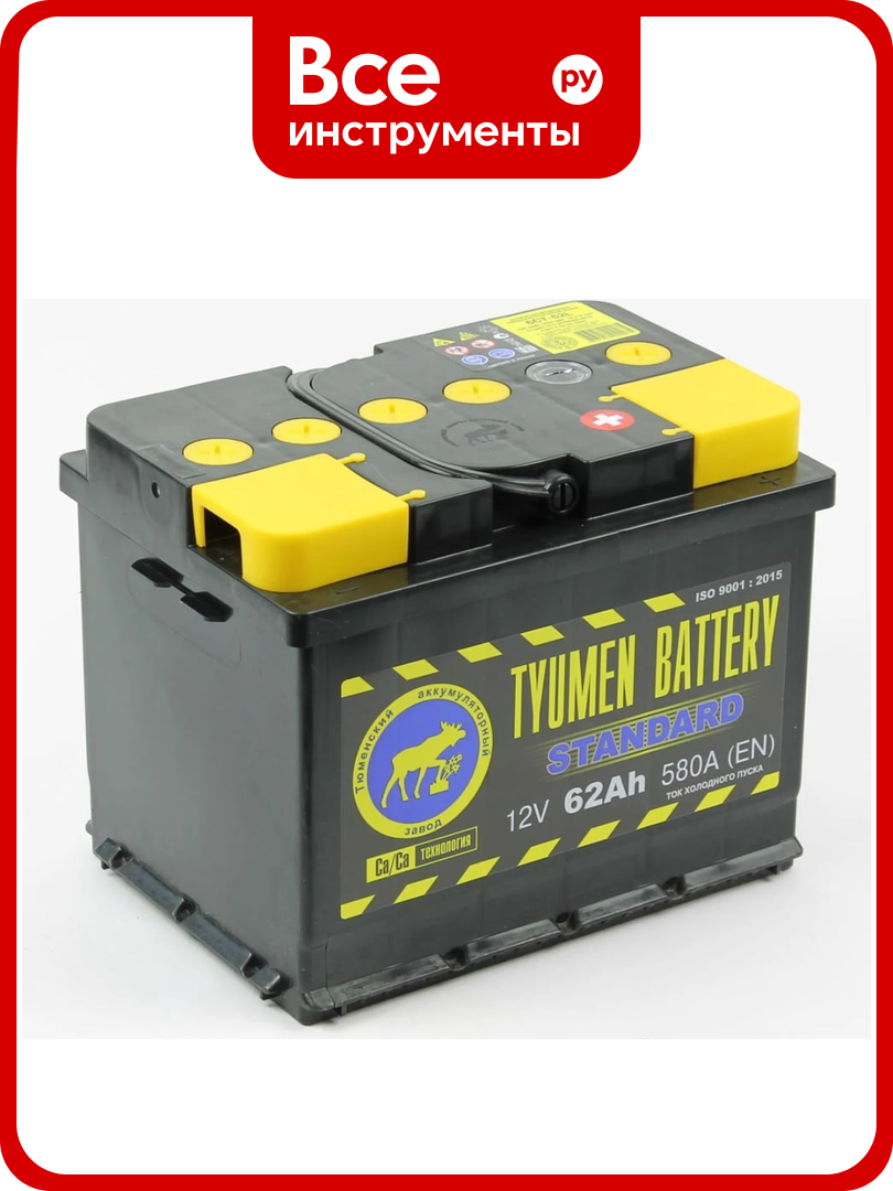 Аккумуляторная батарея TYUMEN BATTERY Тюмень standard 6ст -62.0 l TNS62.0 обратная полярность кальциевая технология