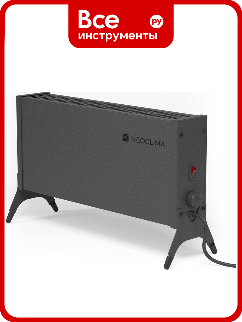 Электроконвектор NeoClima Nano 1500B 1.5 квт (настенное и напольное крепление) UT-00000437, обогрева воздуха внутри