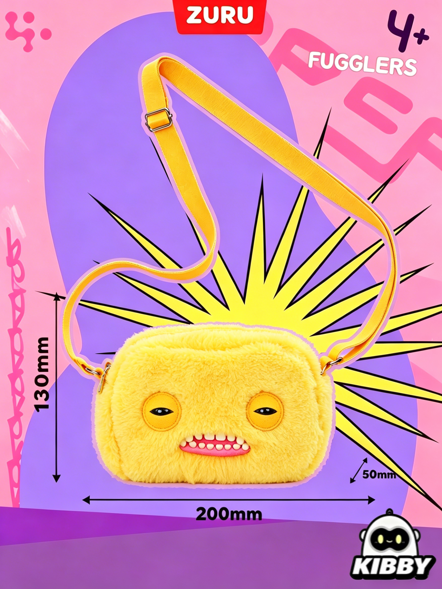Сумка через плечо Sprout Monster - Серия Big Head: Squishy Monster (желтая)