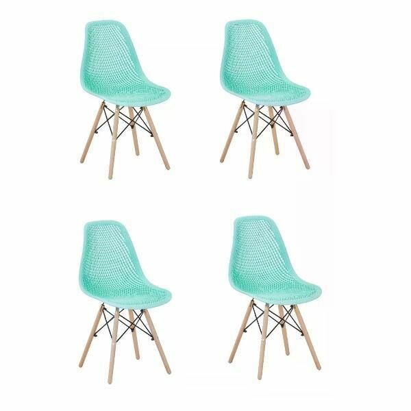 Стул обеденный СтулБержи Стулья для кухни Eames Mesh, светло-зеленый (комплект из 4 шт)
