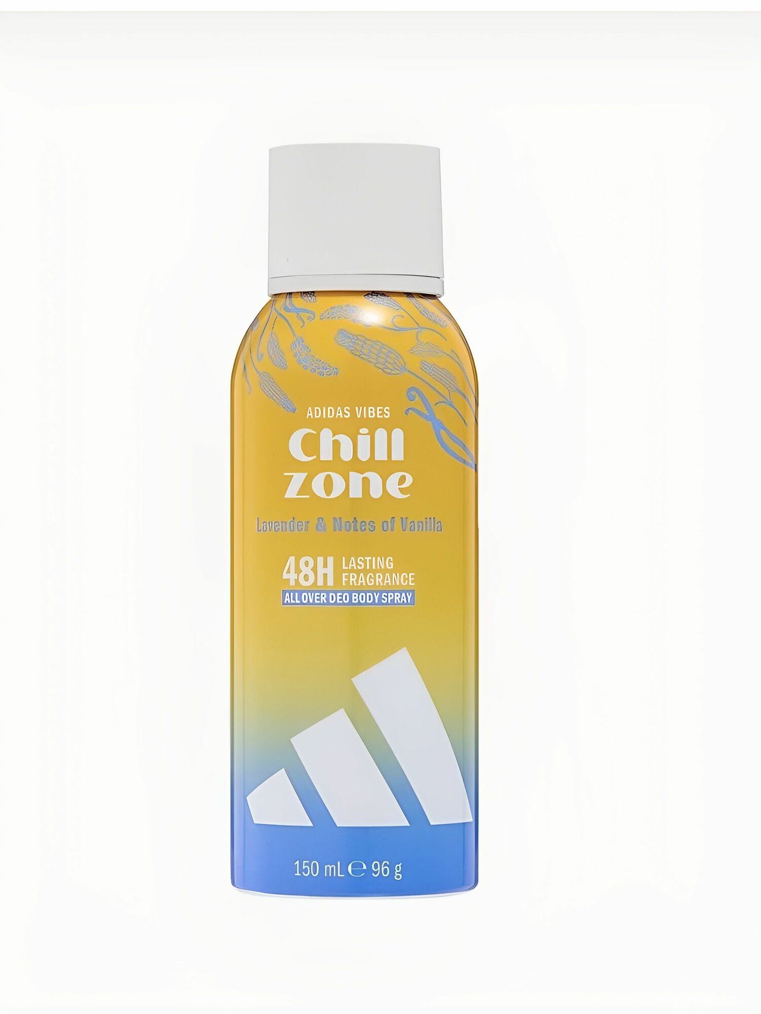Дезодорант спрей ADIDAS vibes chill zone all over deo, 150 мл. Лаванда&ваниль.