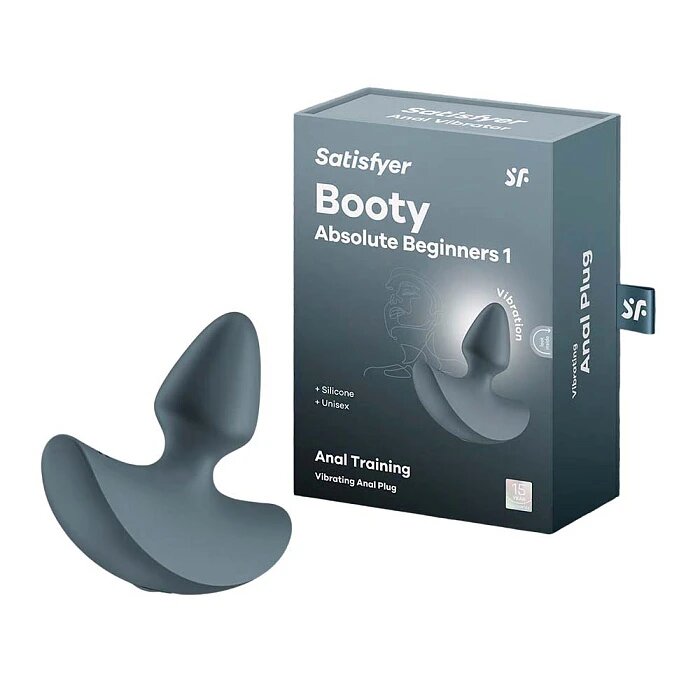 Анальная мини-пробка Satisfyer «Booty Absolute 1» с вибрацией, серая