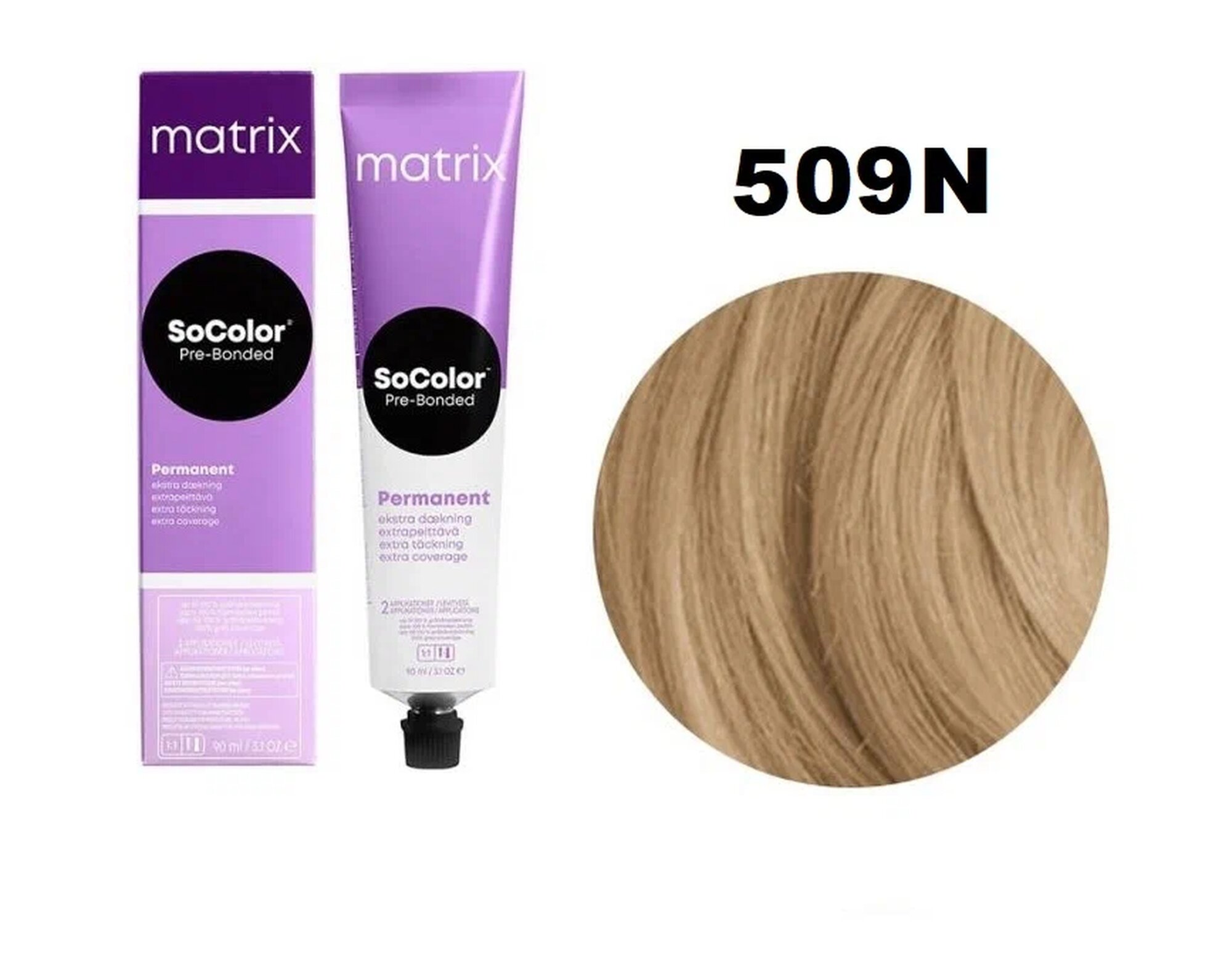 Matrix краска Socolor Pre-Bonded 509N светлый блондин 100% покрытие седины 90 мл Матрикс