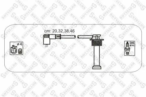 К-кт проводов Ford Escort Fiesta Mondeo 16V 97- STELLOX 10-38143-SX