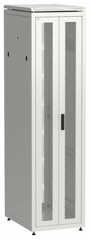 Шкаф сетевой LINEA N 19дюйм 47U 600х800мм передн. перфорир. распашная двустворчат. задн. перфорир. сер. ITK LN35-47U68-2PP