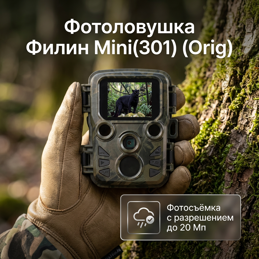 Фотоловушка автономная уличная Филин Mini(301) (Orig) для охоты
