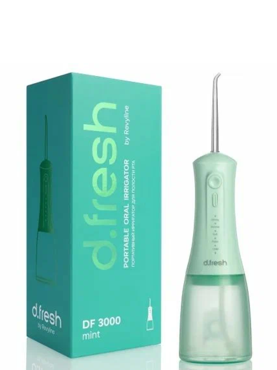 Ирригатор Revyline "D.Fresh Mint" DF3000, портативный, 5 режимов, импульсный, 300 мл