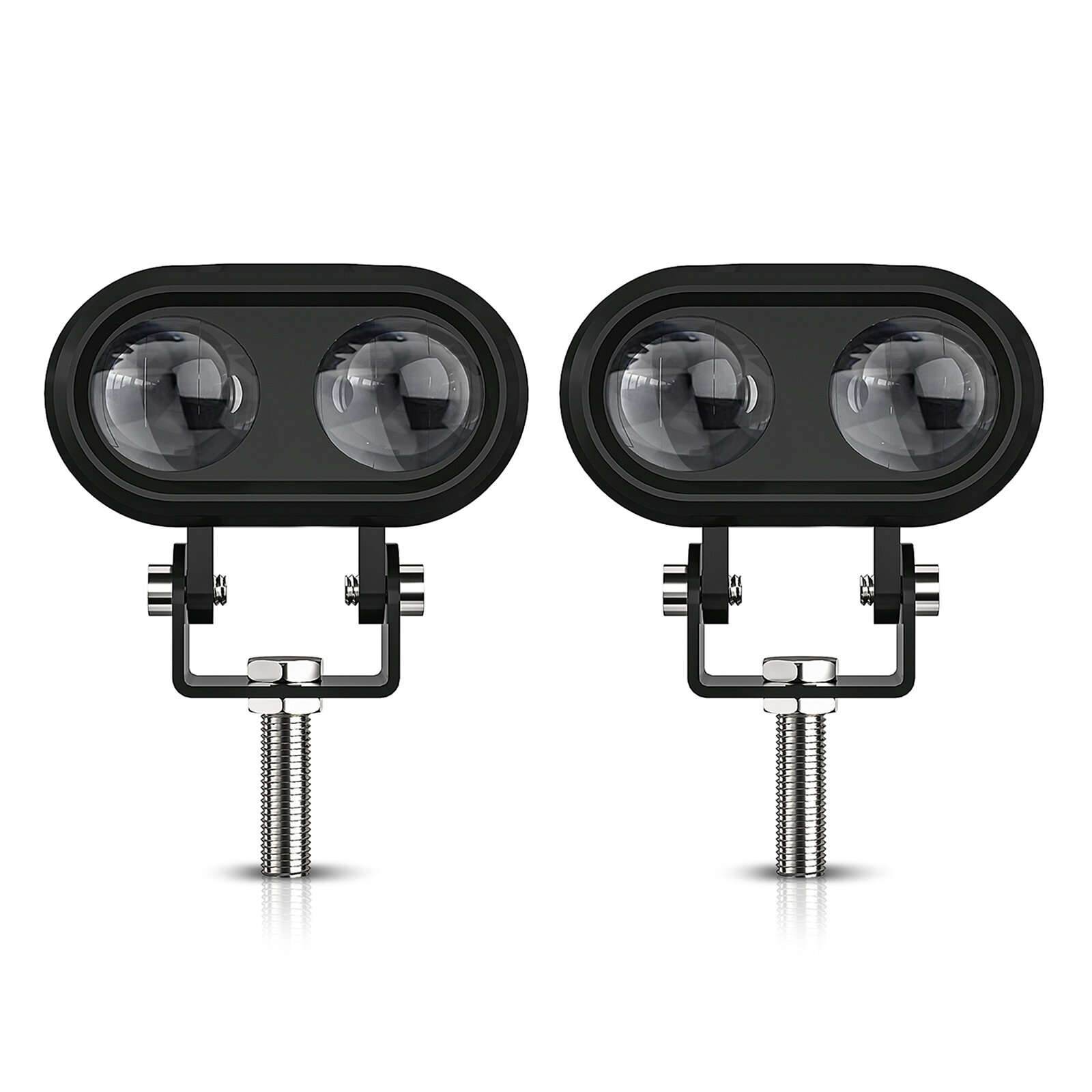 LED Pods, 2PCS 120W 12000LM LED Driving Lights Fog Lights Waterproof LED Work Lights для автомобилей грузовиков пикапов гольф-карт SUV ATV фургонов кемперов, 6000K/3000K, IP68, черный, 9-30V, 5050 LED chips, Spotlight