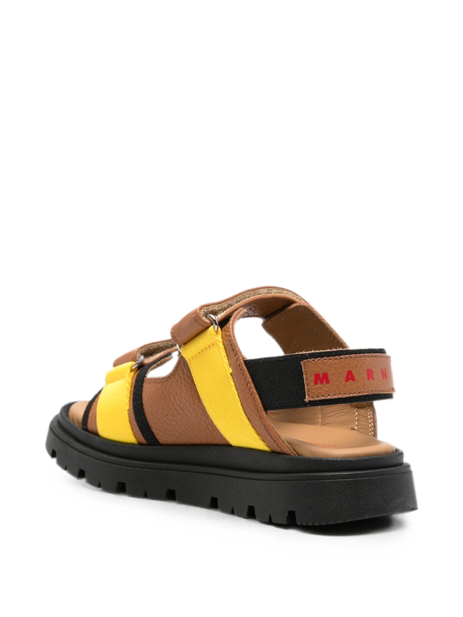 Босоножки Marni Touch-strap leather sandals, размер 29, коричневый — фото 1