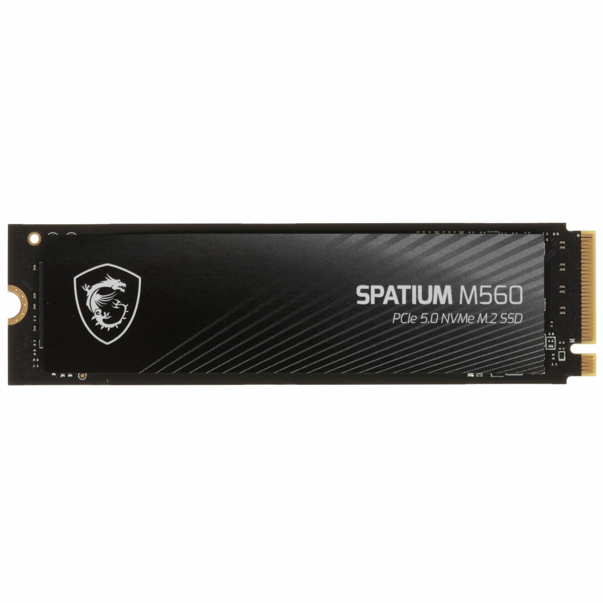 1 ТБ M.2 NVMe накопитель MSI SPATIUM M560 (S78-440L0F0-P83) - PCI-E 5.0, чтение - 10200 МБ/с, запись - 8400 МБ/c, TBW - 600