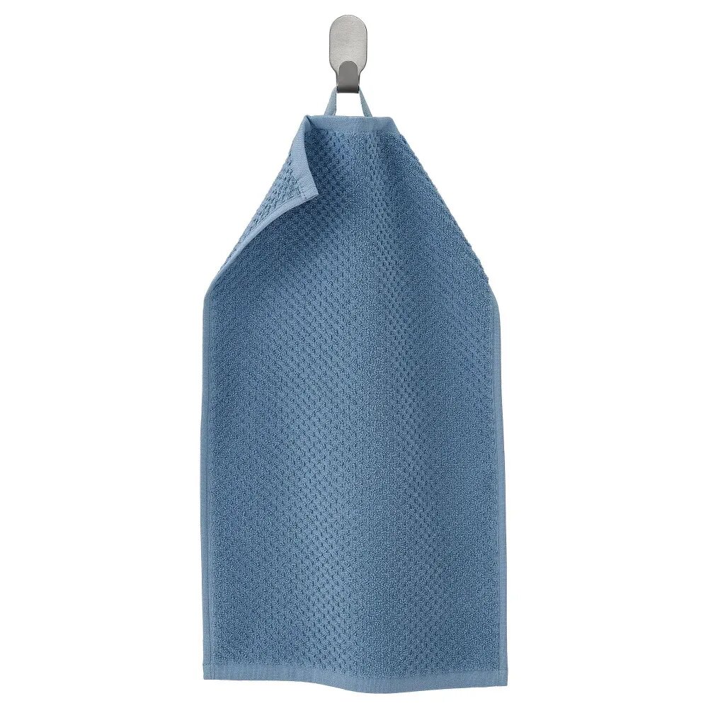 IKEA Полотенце банное IKEA GULVIAL, Полотенце для рук, чёрное, 30x50 см, Бязь, 30x50 см, голубой, 2 шт.
