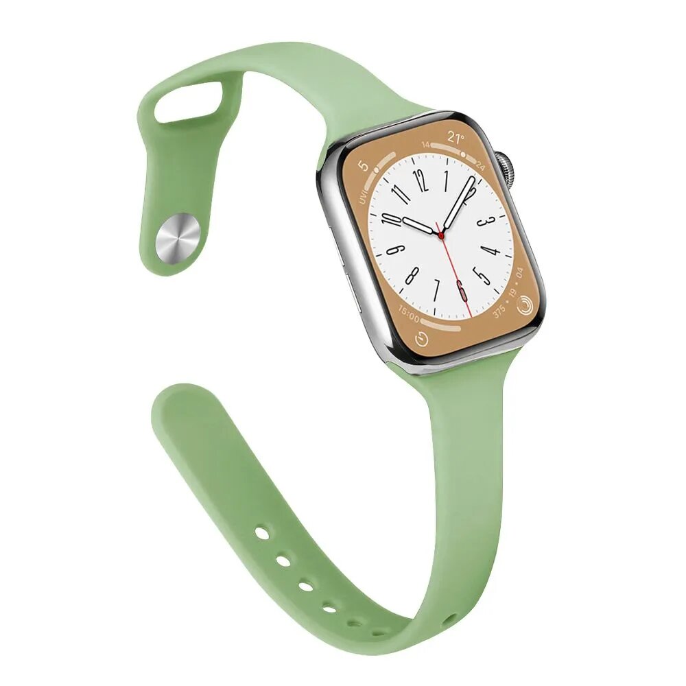 Сверхтонкий силиконовый ремень для часов Apple Watch 46 мм ремень 44 45 38 мм 42 49 мм браслет iWatch Correa Serie 8 7 6 5 SE 4 9 10 ultra 3 2
