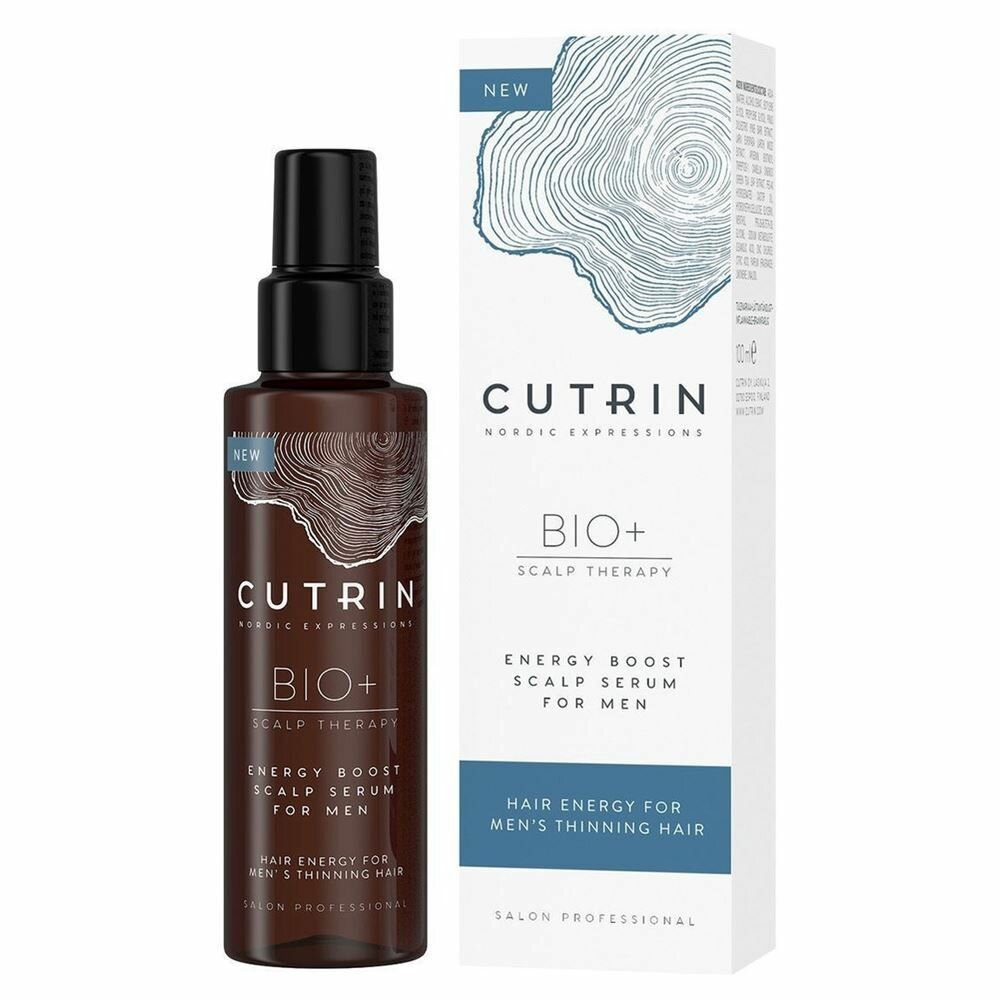 Cutrin Сыворотка-бустер для укрепления волос у мужчин Bio+ Scalp Therapy Energy Boost Scalp Serum For Men, 100 мл