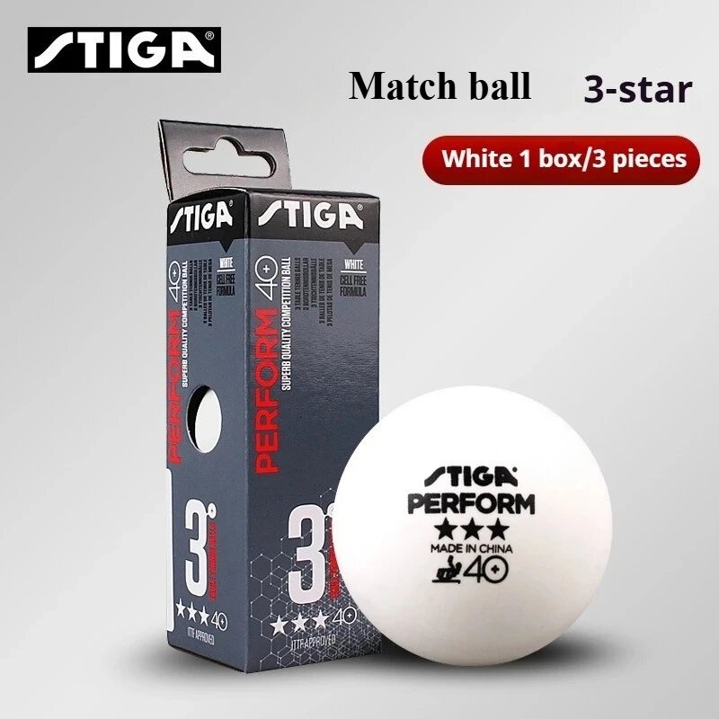 Мячи для настольного тенниса STIGA 3 Stars ABS 40+