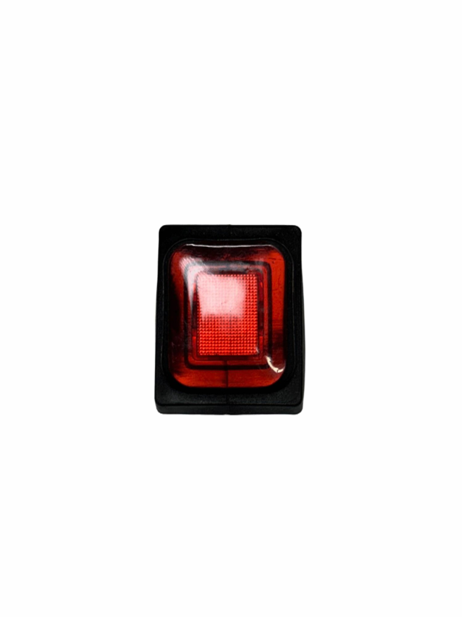 Клавишный переключатель RLEIL RL2(P), выключатель / тумблер 16A, 250V, прямоугольный, кнопка RL2(P)21/N-2-O-RE/BK-P1, красная с подсветкой, 22 х 27 мм