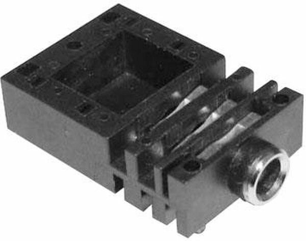 ACJM-NH35, Гнездо, Телефонные разъемы 3.5mm Jack , mono, угловой, на панель