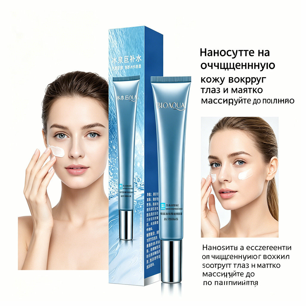 Набор из 4 шт. BIOAOUA Spring: увлажняющий крем для кожи вокруг глаз, питающий и укрепляющий кожу; средство для ежедневного ухода.