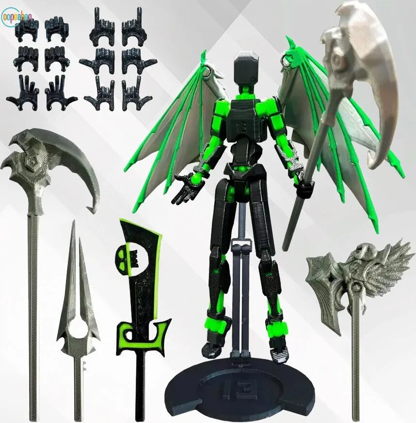 Lucky Dummy 13 Titan T13 Робот-кукла, желтый, 14 см, PETG, пластик
