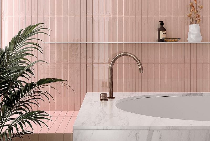 Керамическая плитка Equipe Vitral Axis Pink 31151 настенная 5х40 см
