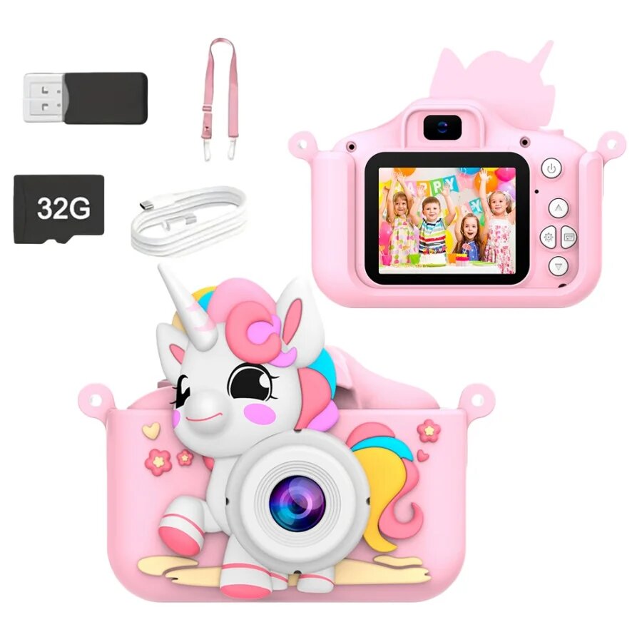 Детская цифровая камера Unicorn, Pink