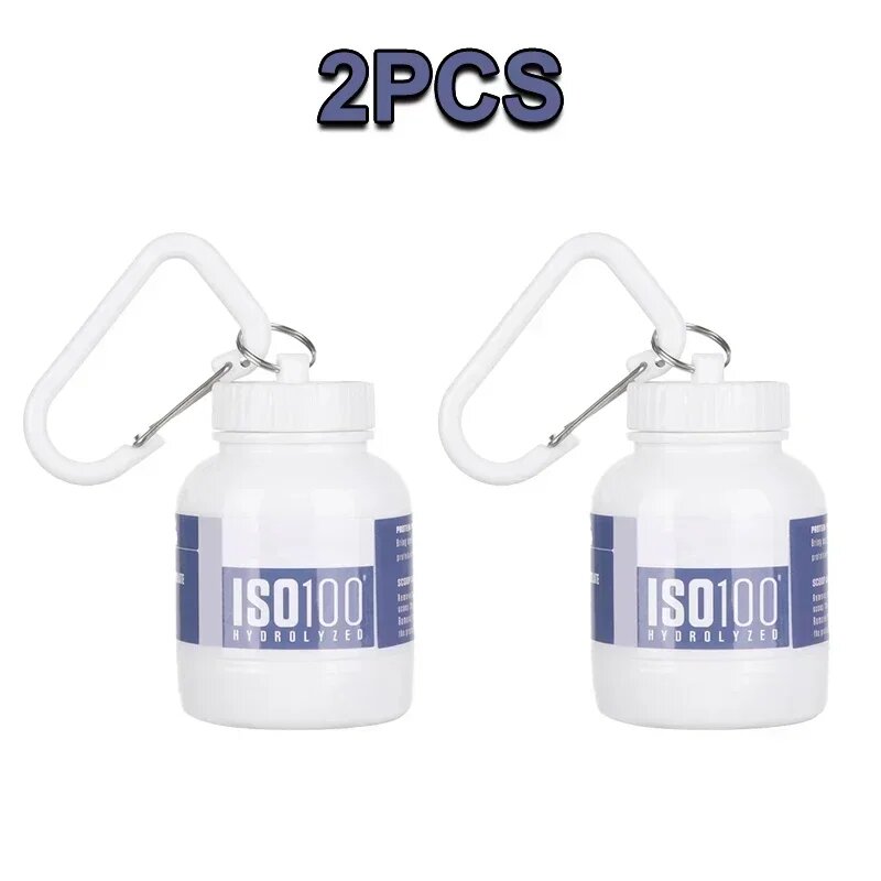 Мини-контейнер для протеина 100 мл ABS Белый, White 2PCS
