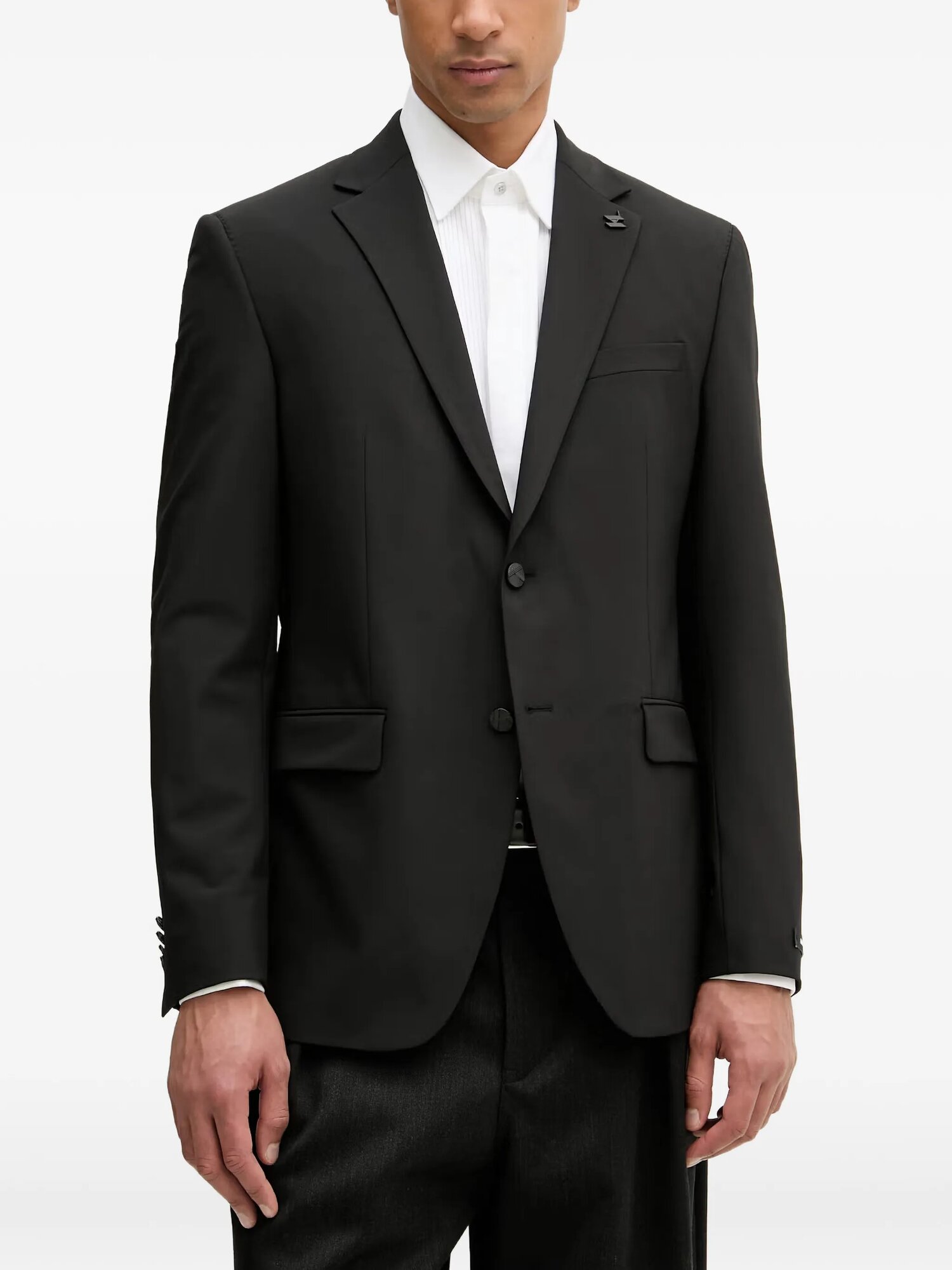 Куртка Logo-plaque single-breasted blazer