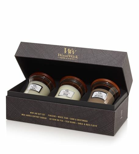 Свеча WoodWick Fireside, White Teak a Sand & Driftwood 85 г