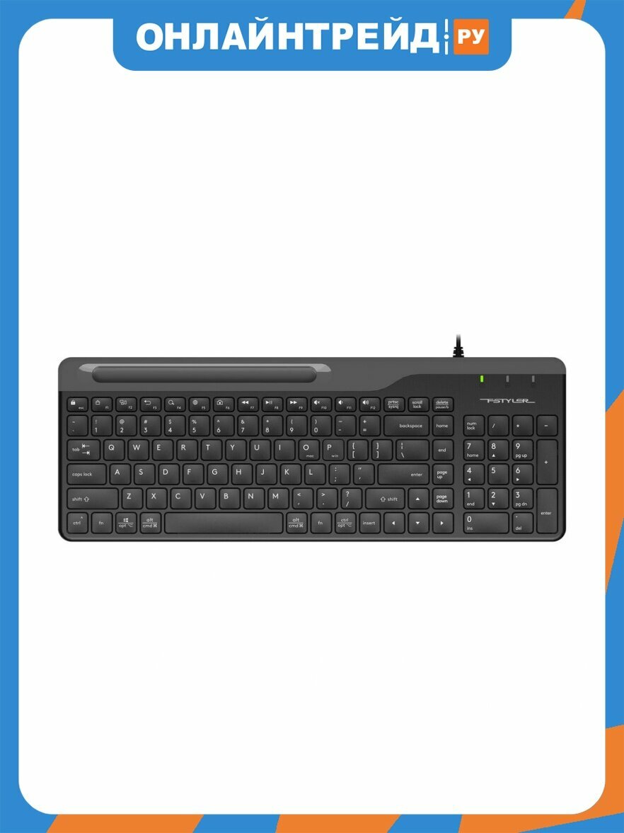 Клавиатура A4TECH Fstyler FK25 черный/серый USB slim