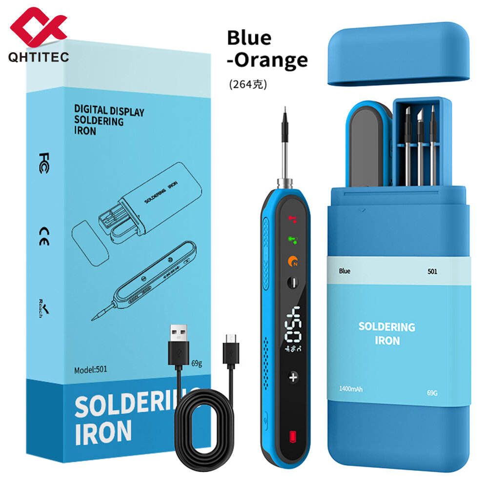 Паяльник беспроводной JCD USB 5В 15Вт со встроенным аккумулятором, 3 режима температуры, портативный мини инструмент для пайки