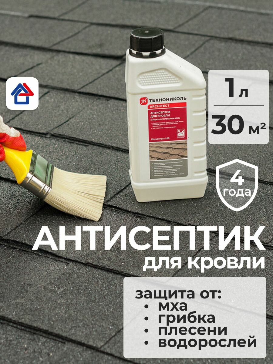 Антисептик для кровли, защита от плесени и мха Технониколь 1л