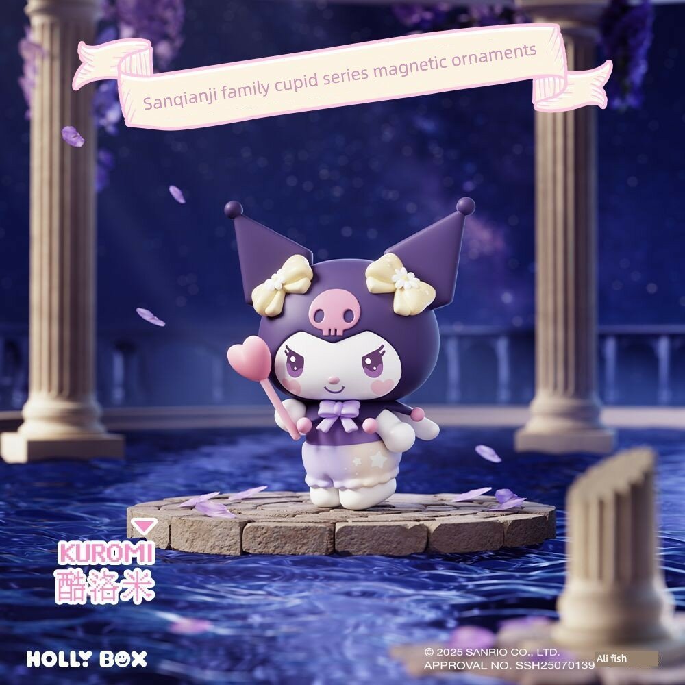 Оригинальные магнитные фигурки Sanrio Little Cupid: Май Мелоди, Куроми – настольные украшения, магниты на холодильник,