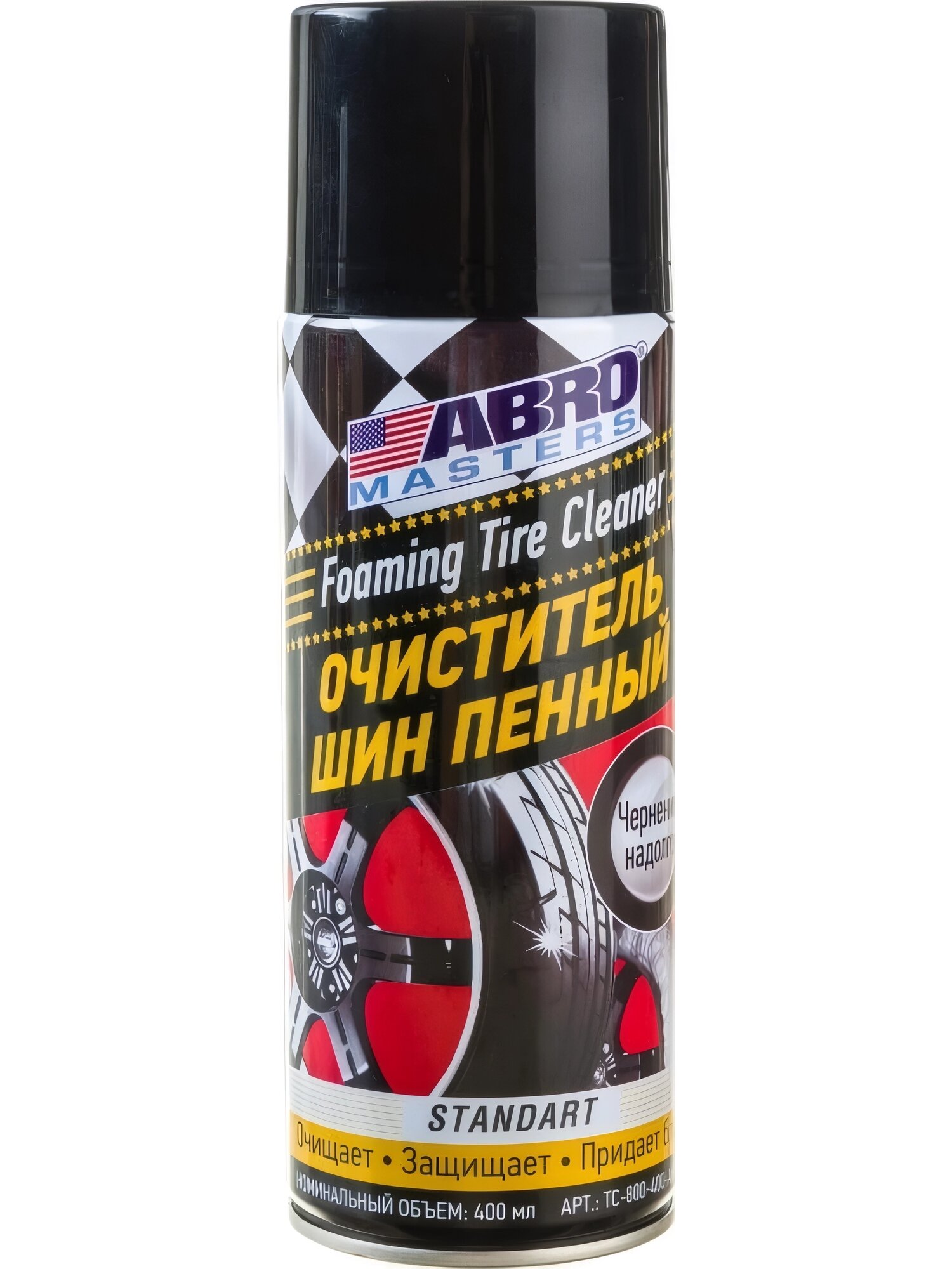 Чернитель шин пенный 400мл ABRO TC-800-400-AM-RW STANDART аэрозоль