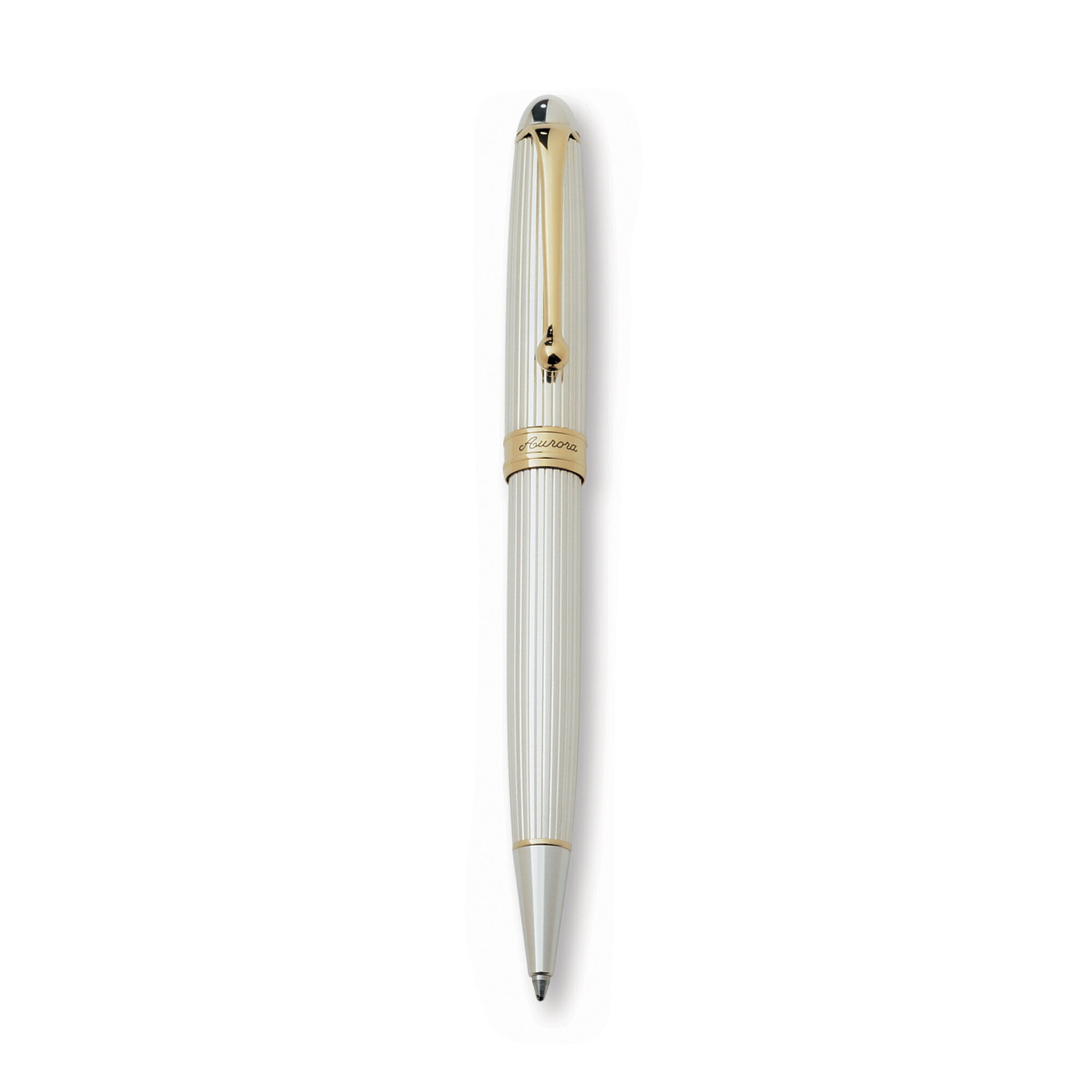 Шариковая ручка Aurora 88 Oro e Argento, Solid Silver GT, в подарочной коробке 837